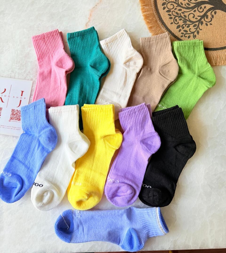 10 Colorful Half Socks - ROJOO SHOP
